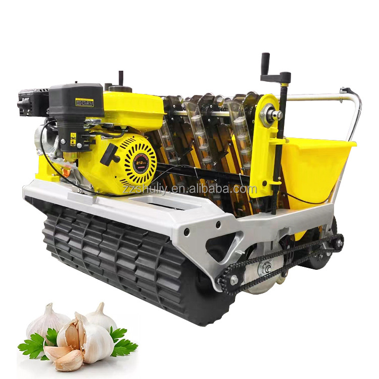 Agricultural Garlic Seeder 6 Rowas Gasoline Engine Hand Garlic Planter ...
